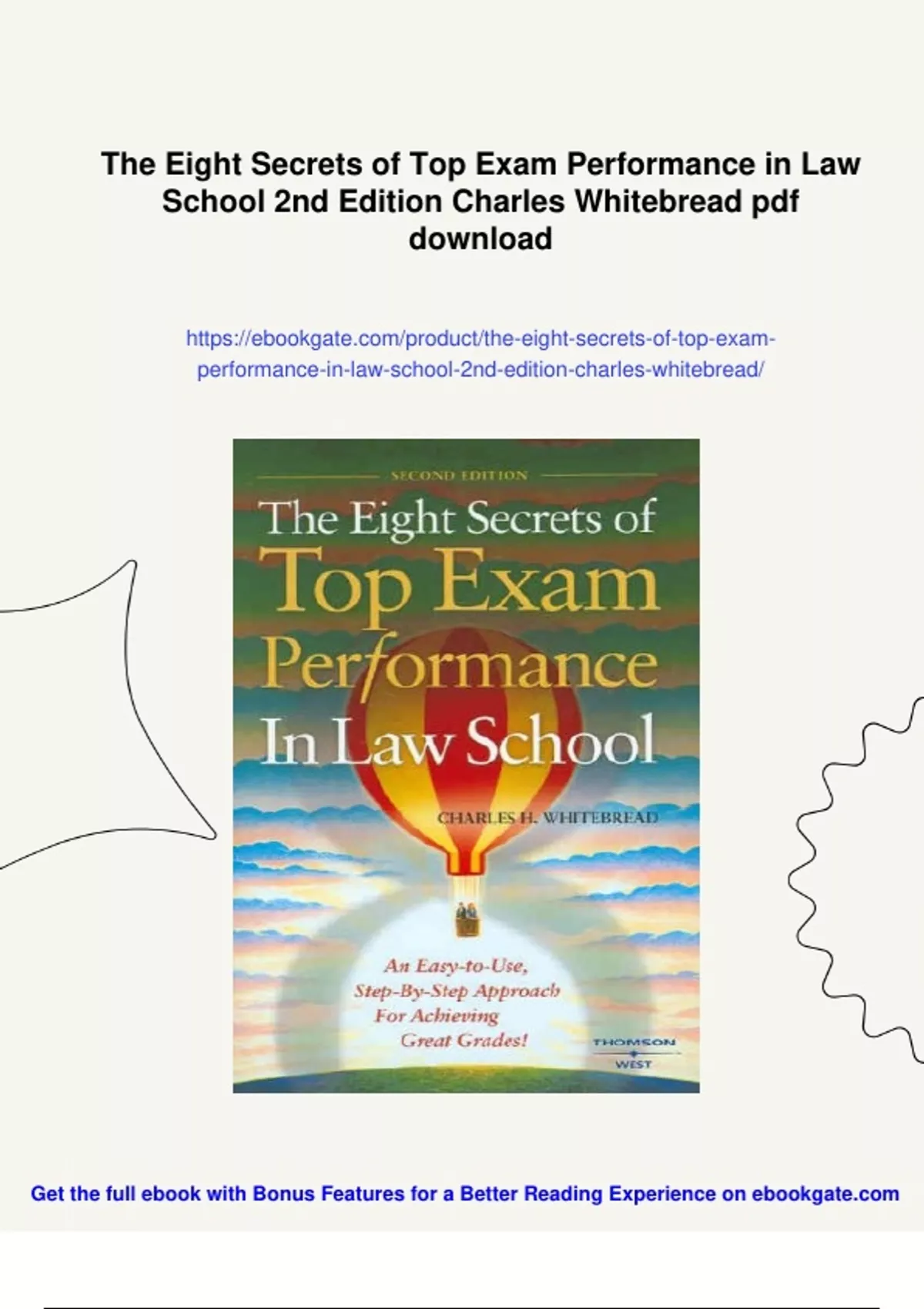 Summary The Eight Secrets of Top Exam Performance in Law School 2nd ...