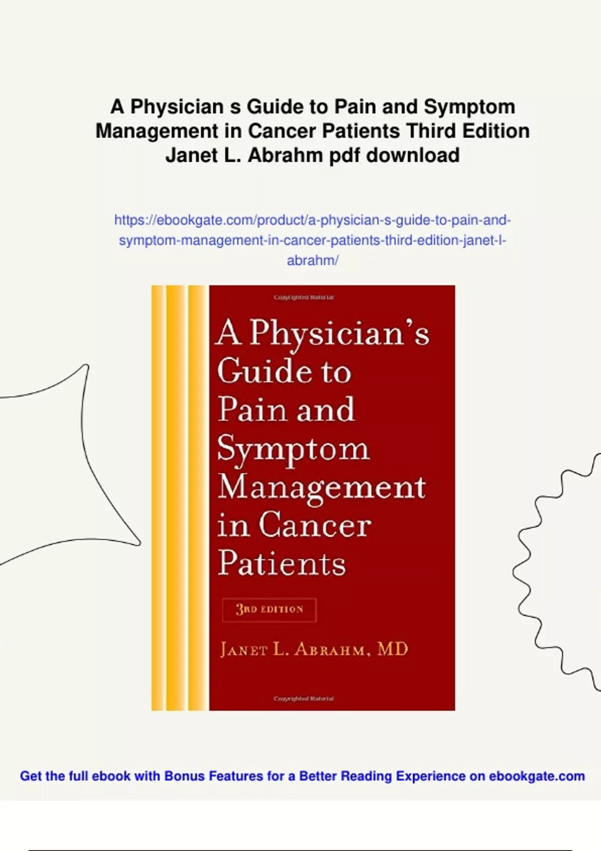 Summary A Physician s Guide to Pain and Symptom Management in Cancer ...