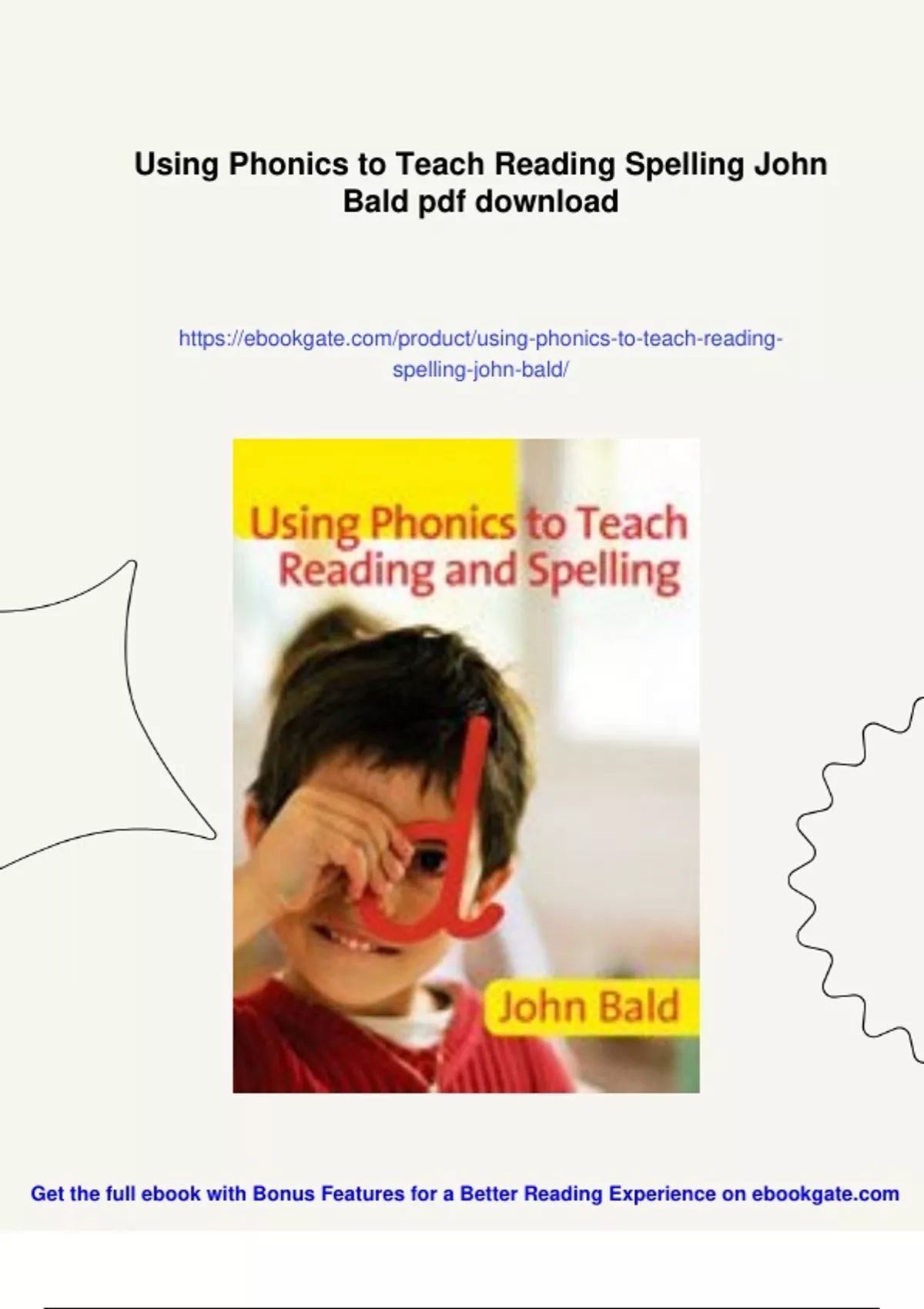 Summary Using Phonics to Teach Reading Spelling John Bald - PDF ...