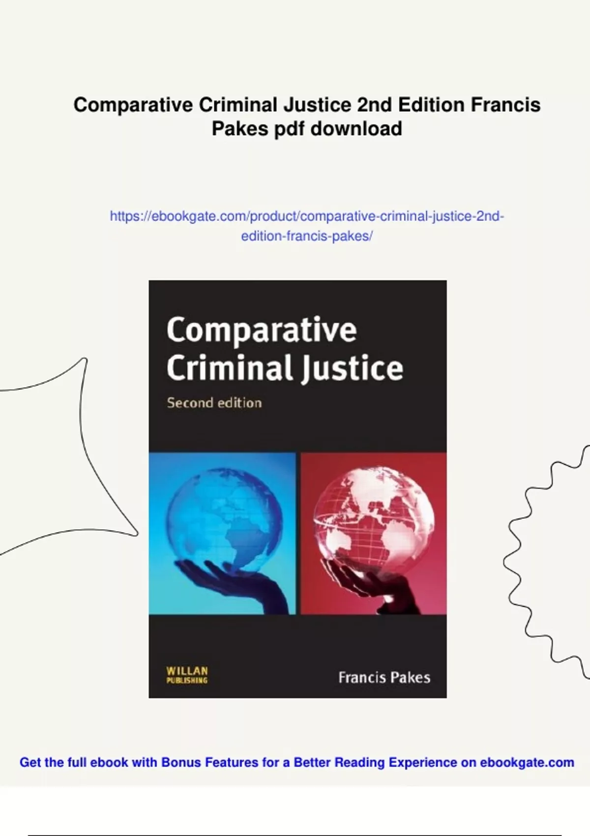 Summary Comparative Criminal Justice 2nd Edition Francis Pakes ...