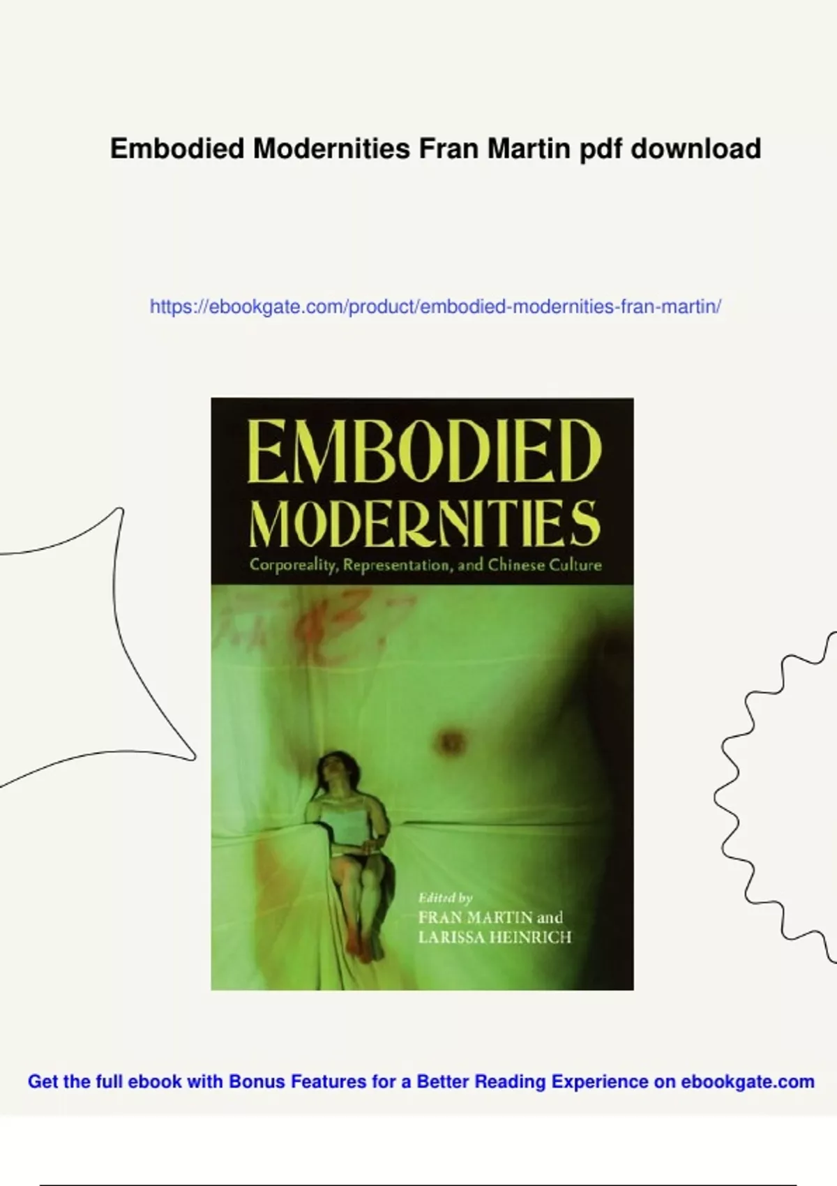 Summary Embodied Modernities Fran Martin - Instant Download - Ebookname ...