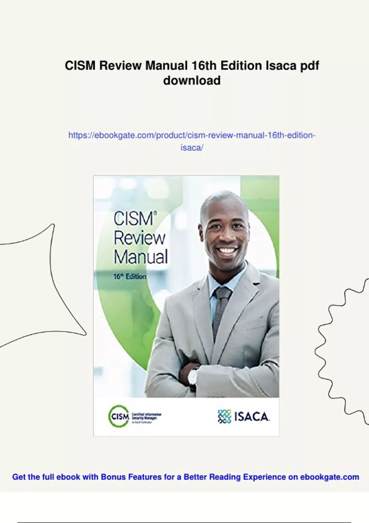 Summary CISM Review Manual 16th Edition Isaca - Instant Download - Ebookname - Stuvia US