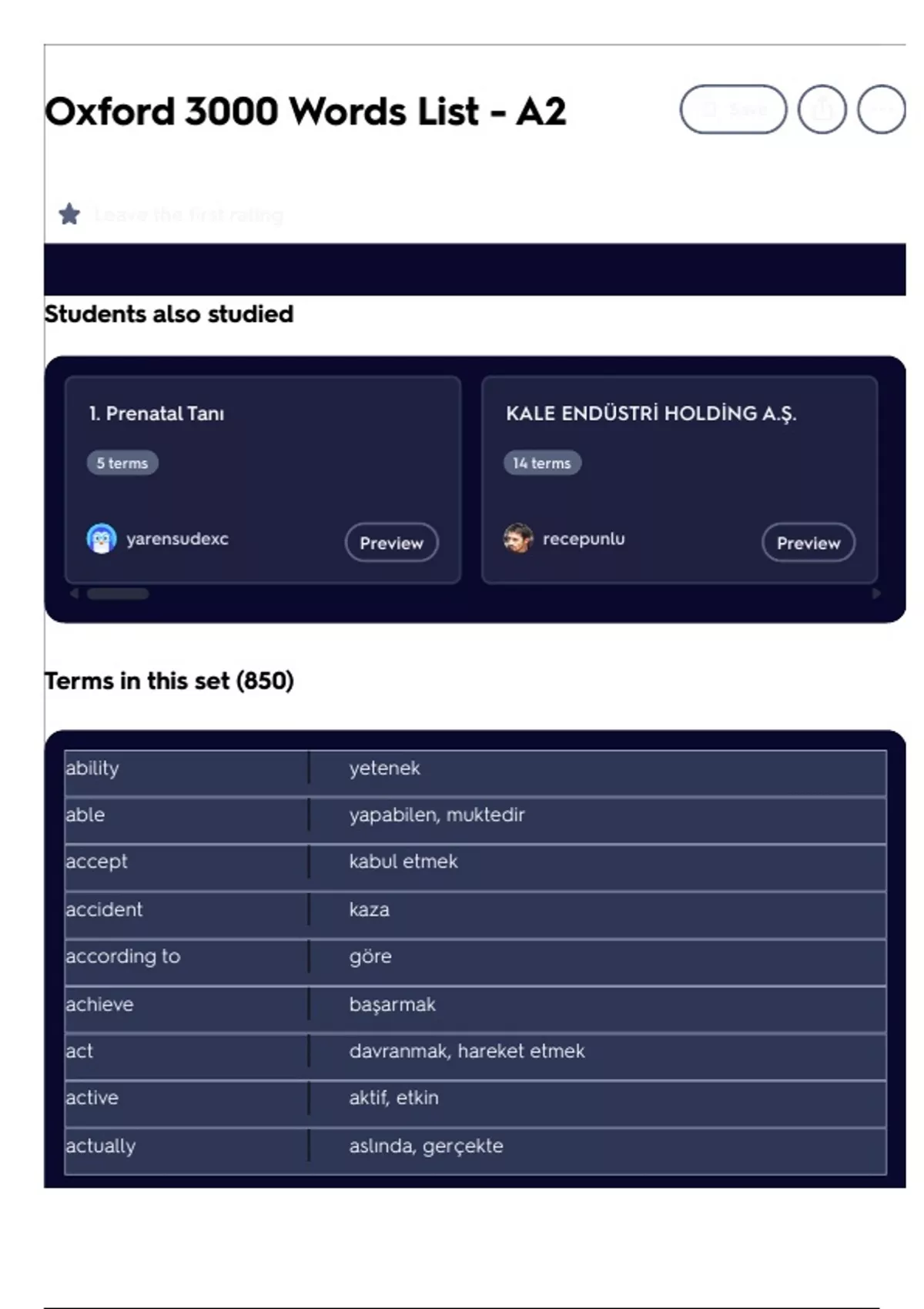 Oxford 3000 Words List – A2 | Vocabulary Flashcards for English ...