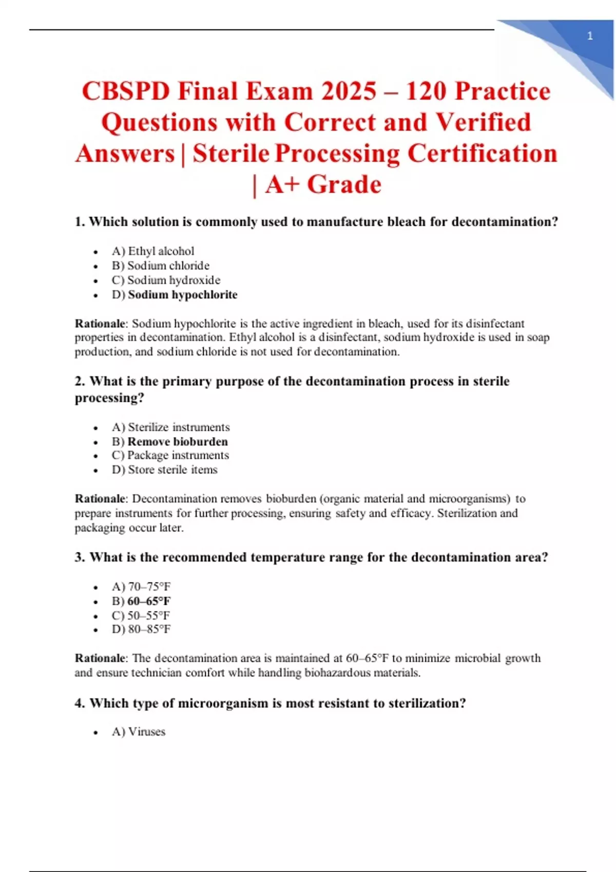 CBSPD Final Exam 2025 – 120 Practice Questions with Correct and ...