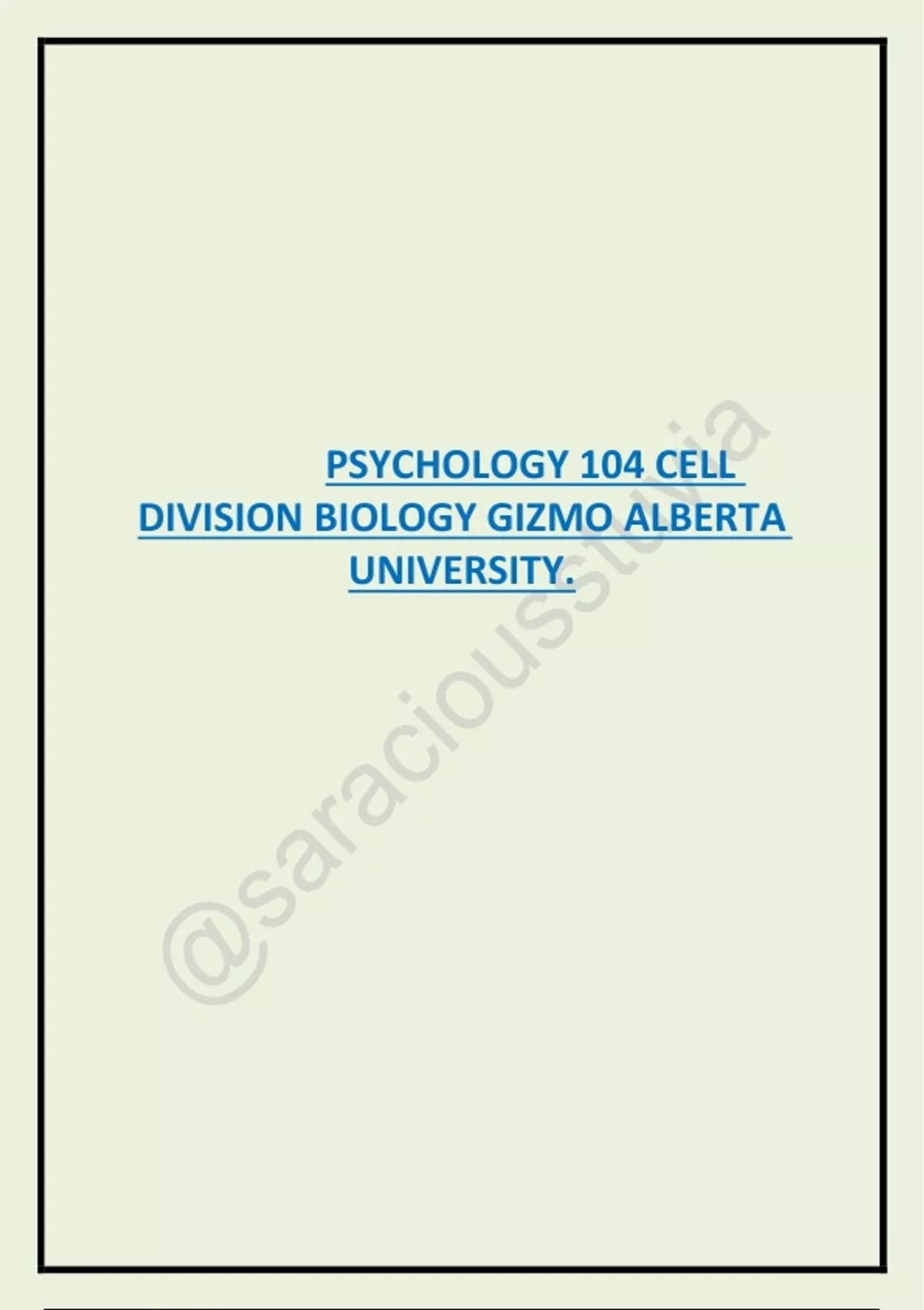 Biology Gizmo – Cell Division: Complete Student Worksheet with Detailed ...
