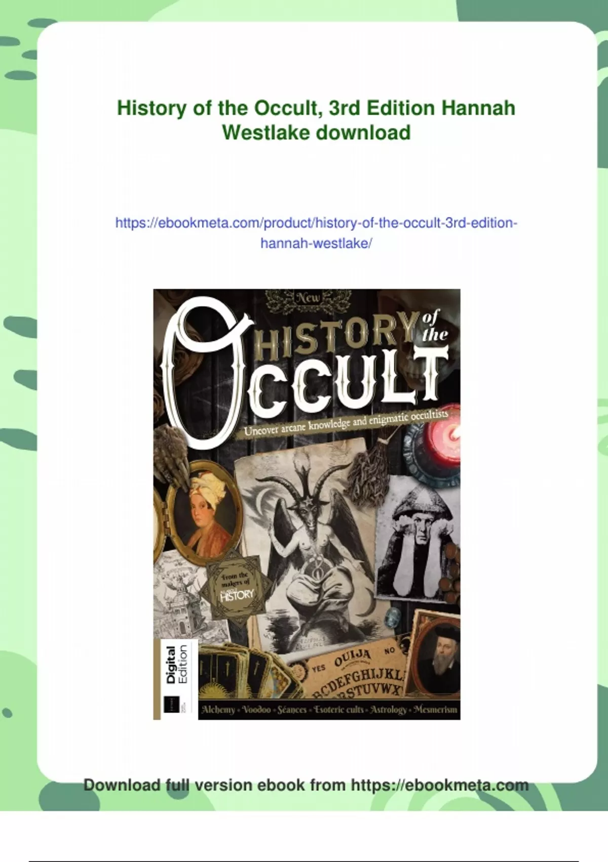 Summary History of the Occult, 3rd Edition Hannah Westlake - Instant ...
