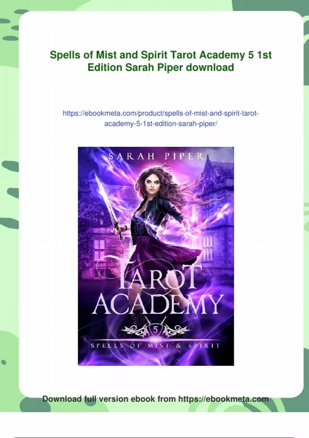 Summary Spells of Mist and Spirit Tarot Academy 5 1st Edition Sarah ...