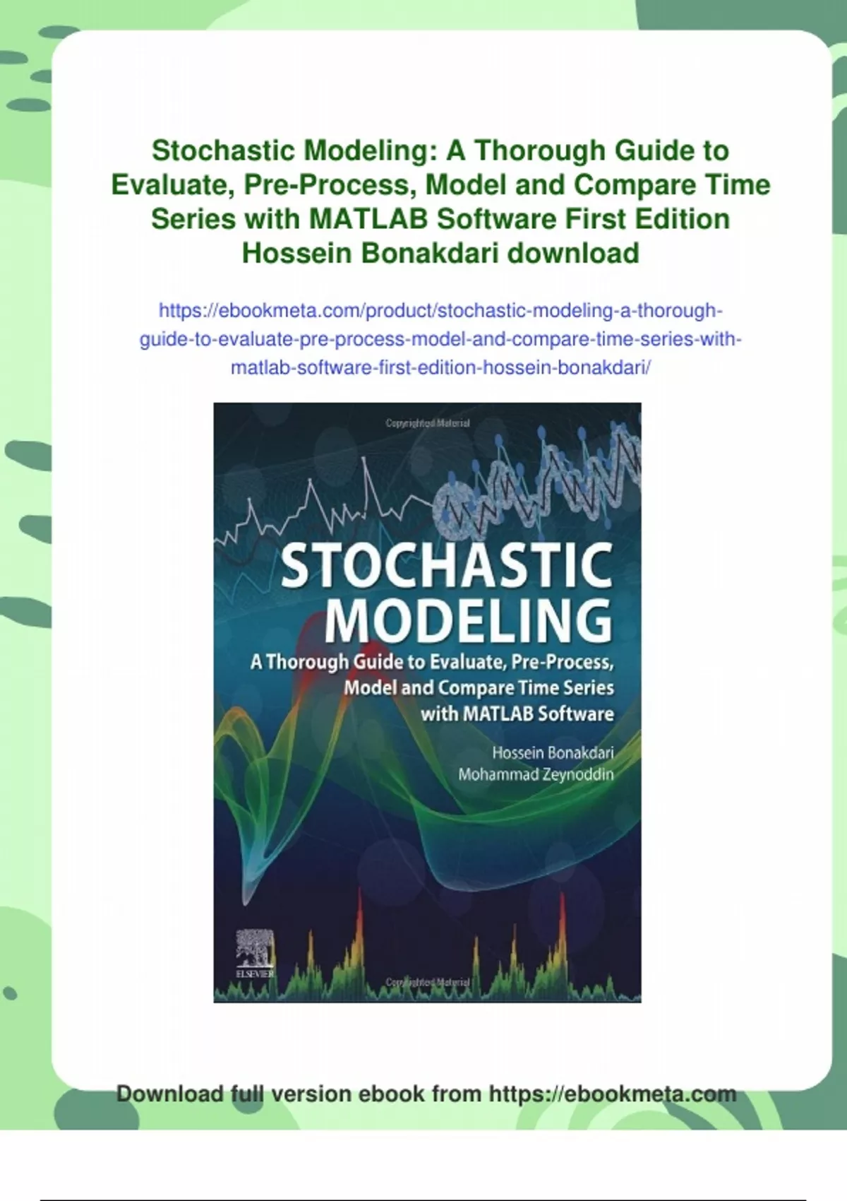 Summary Stochastic Modeling: A Thorough Guide to Evaluate, Pre-Process ...
