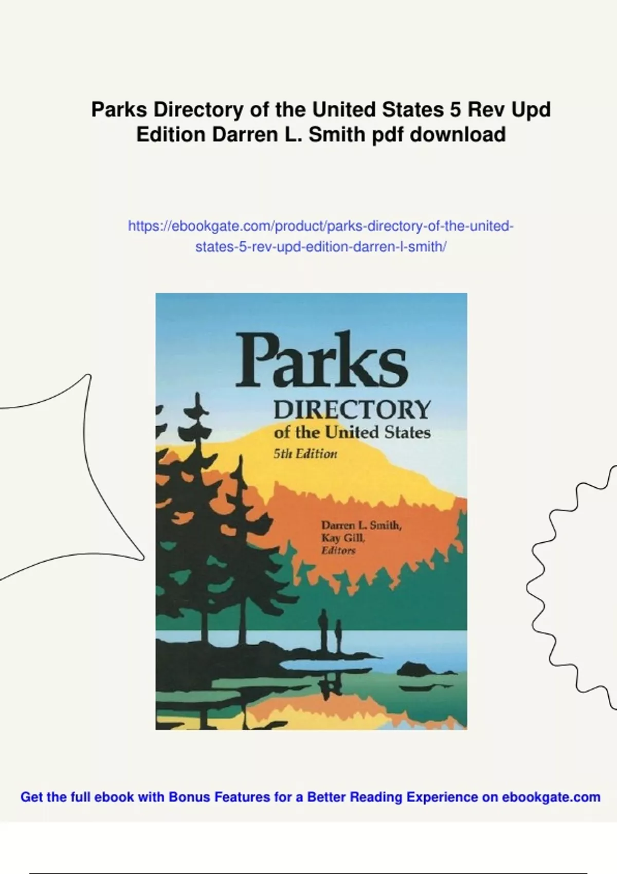 Summary Parks Directory of the United States 5 Rev Upd Edition Darren L ...