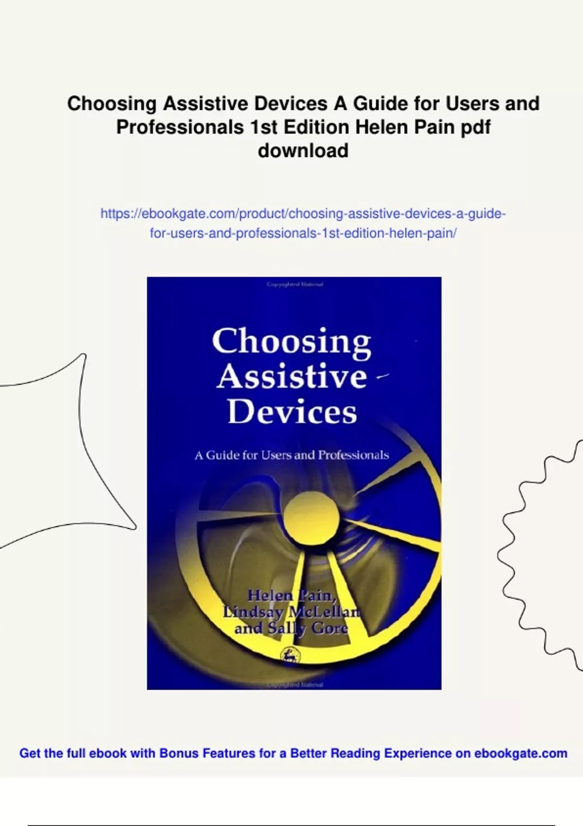 Summary Choosing Assistive Devices A Guide for Users and Professionals ...