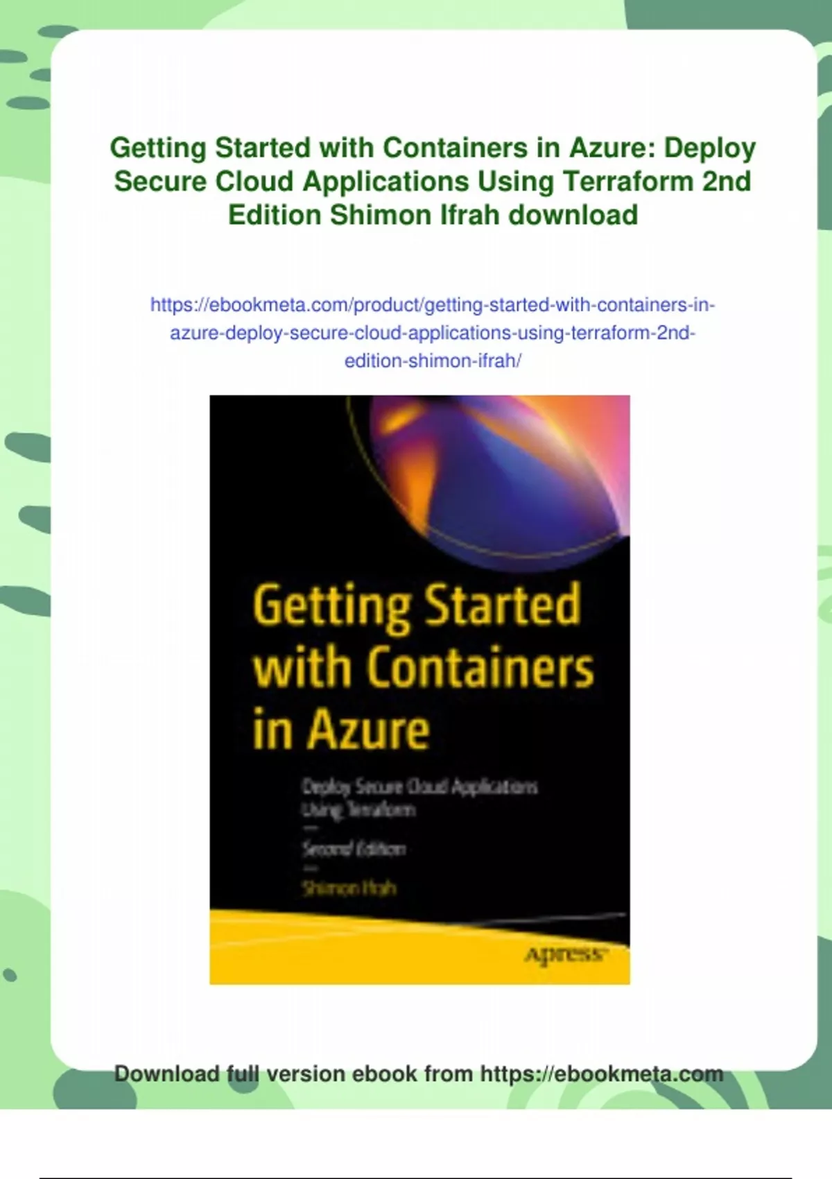 Summary Getting Started with Containers in Azure: Deploy Secure Cloud Applications Using ...