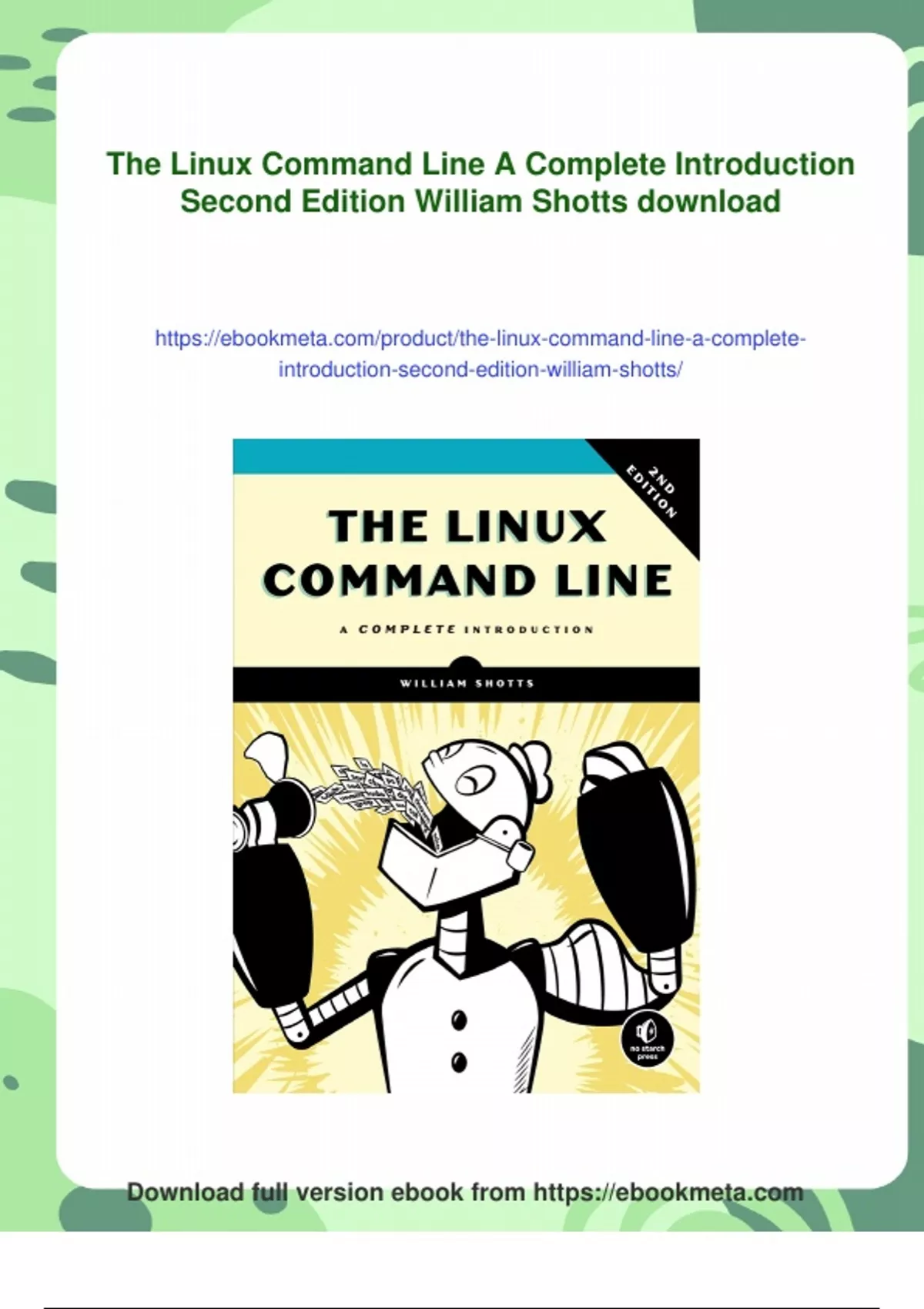 Summary The Linux Command Line A Complete Introduction Second Edition ...