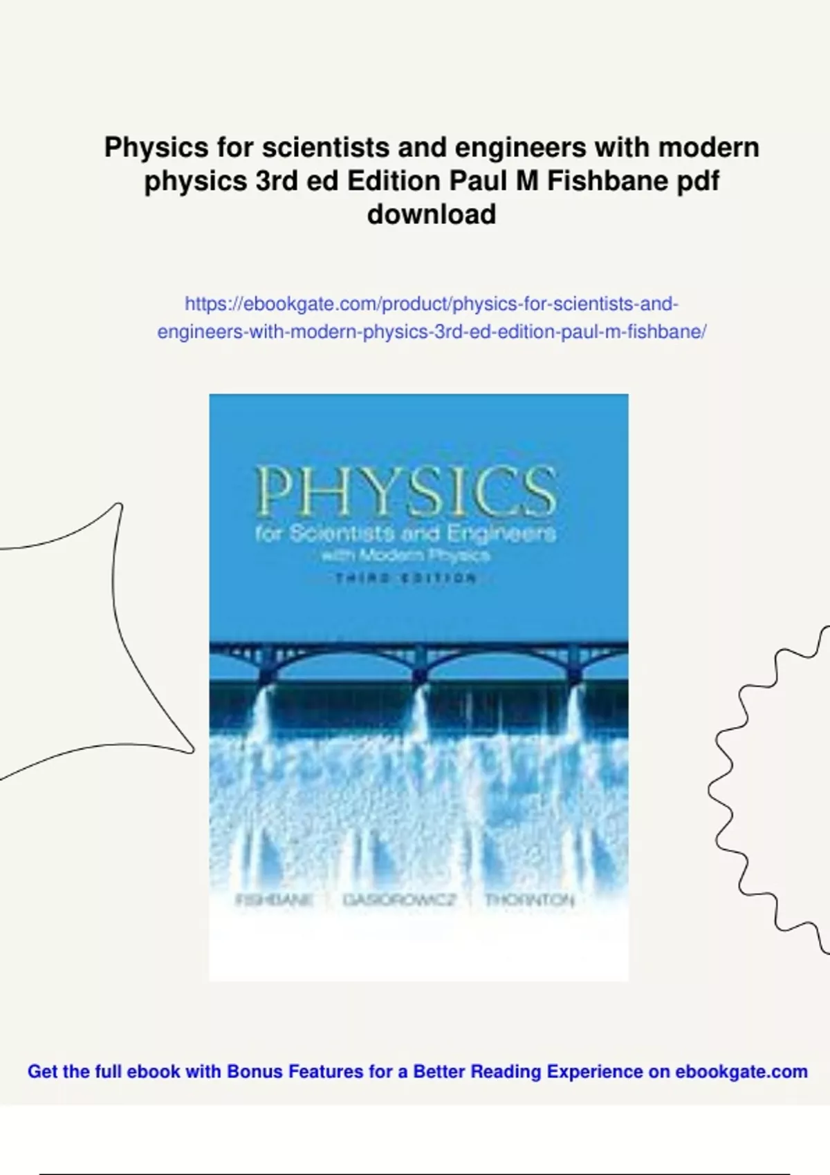 Summary Physics for scientists and engineers with modern physics 3rd ed ...