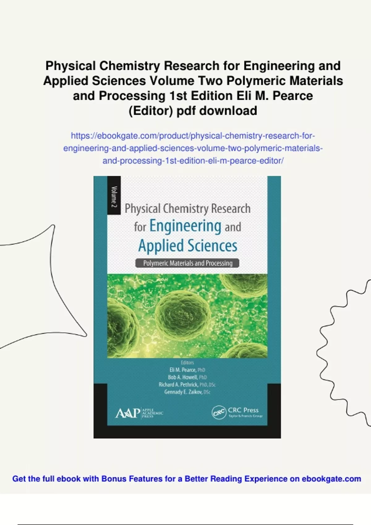 Summary Physical Chemistry Research for Engineering and Applied ...