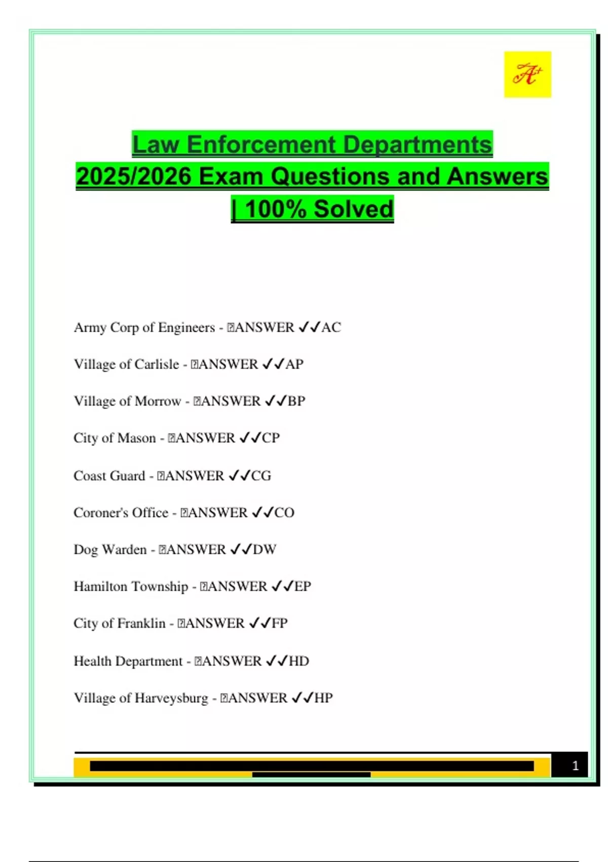 Law Enforcement Departments Exam Guide 2025/2026 – 30+ Agency ...