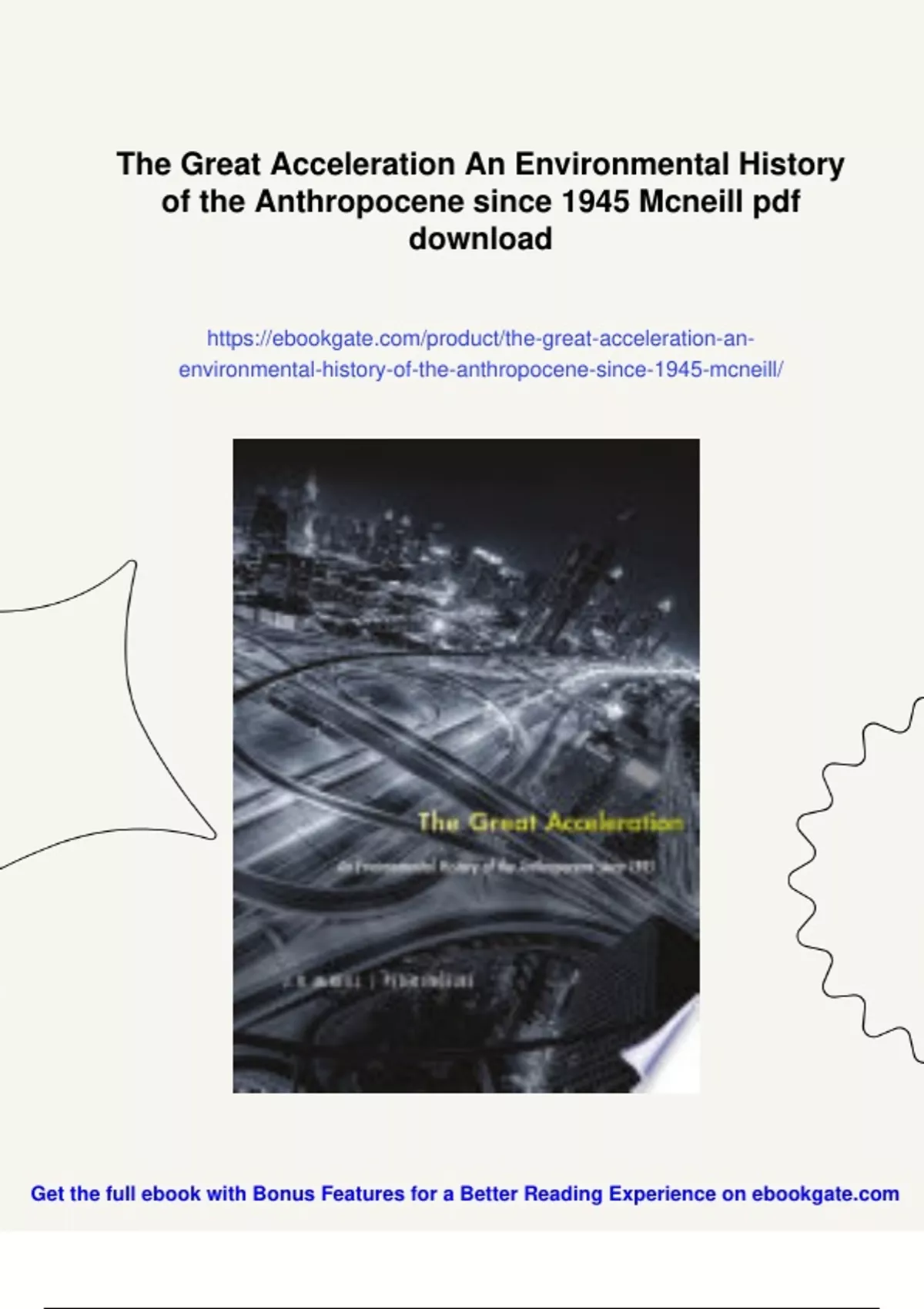 Summary The Great Acceleration An Environmental History of the ...
