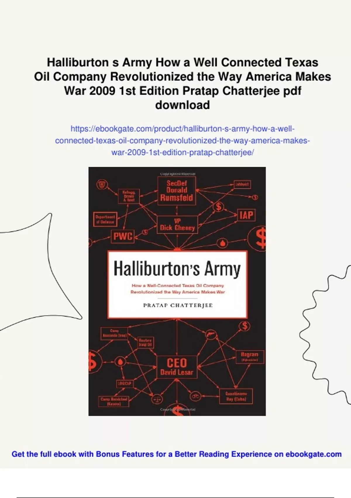 Summary Halliburton s Army How a Well Connected Texas Oil Company ...