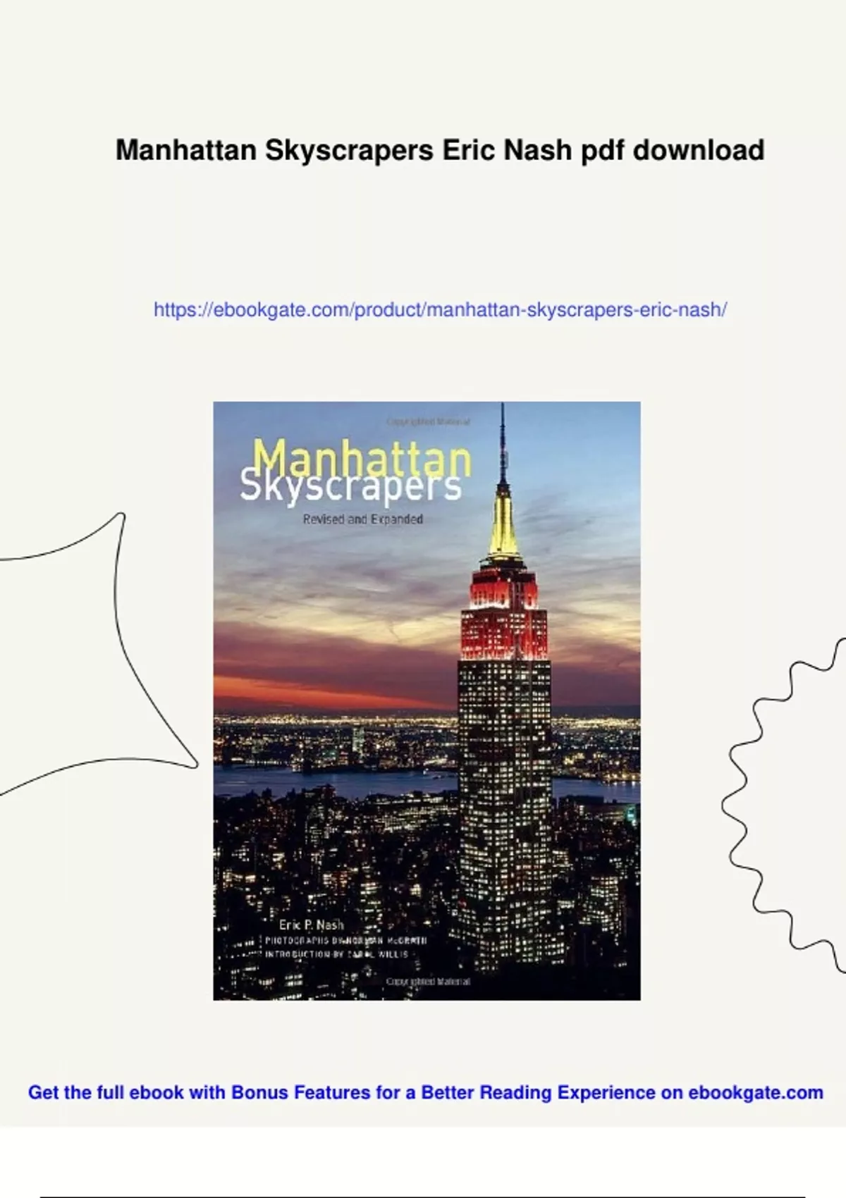 Summary Manhattan Skyscrapers Eric Nash - Instant Download - Ebookname ...