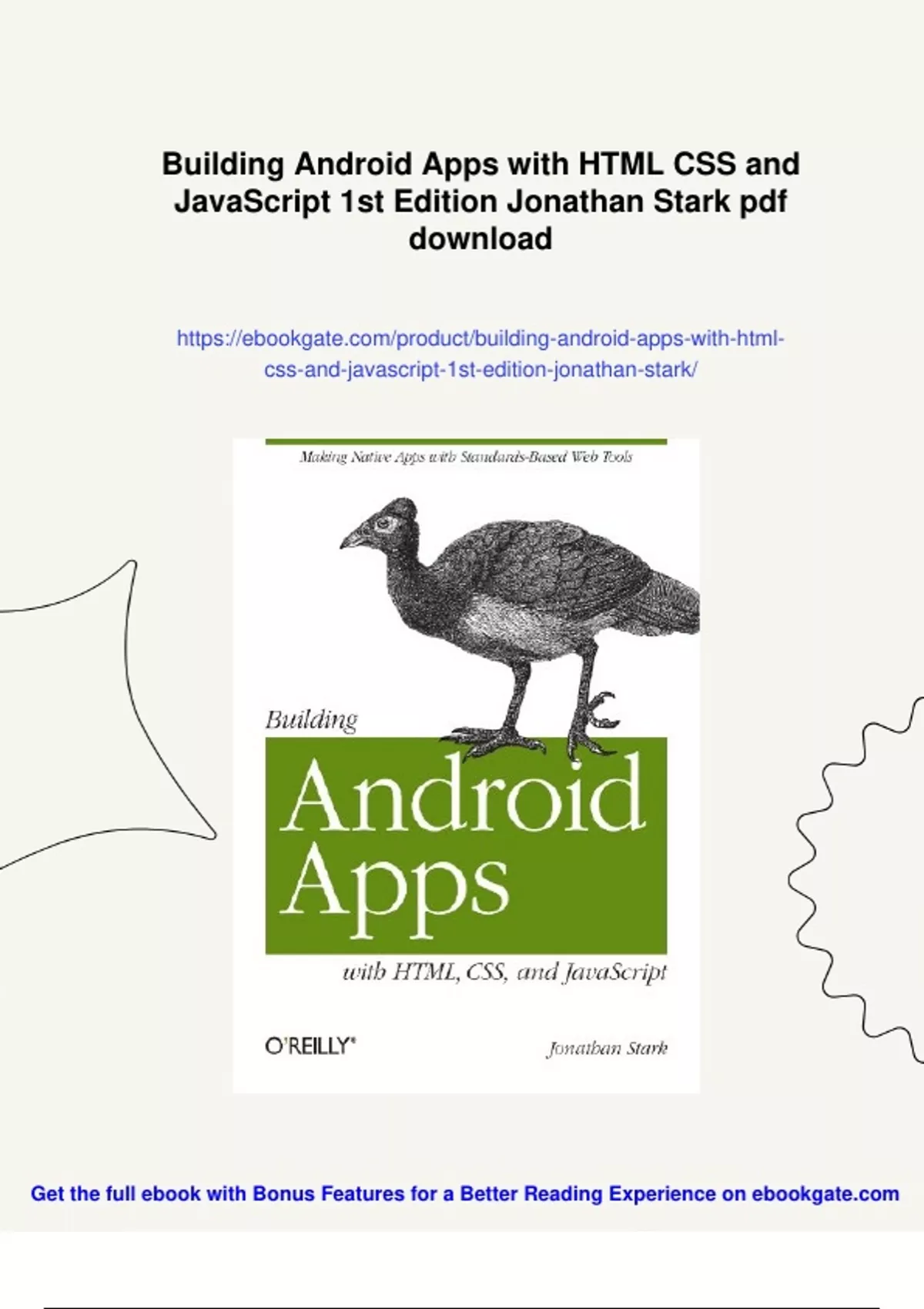 Summary Building Android Apps with HTML CSS and JavaScript 1st Edition Jonathan Stark - Digital ...
