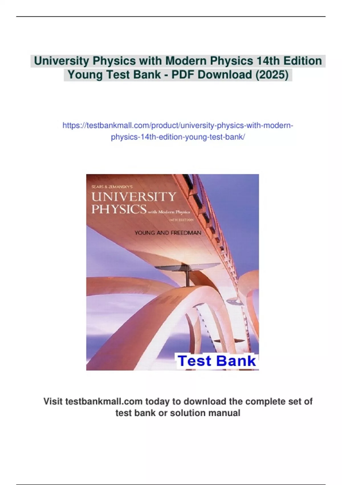 Summary University Physics with Modern Physics 14th Edition Young Test ...