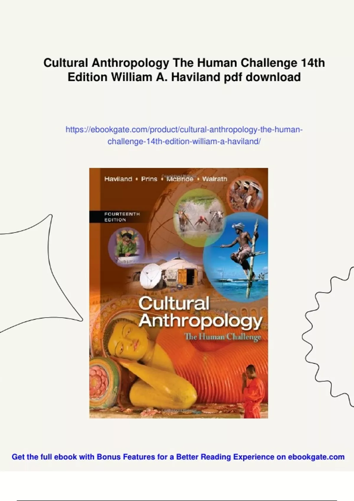 Summary Cultural Anthropology The Human Challenge 14th Edition William ...