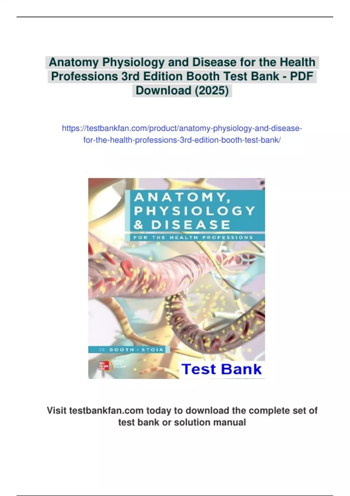 Summary Anatomy Physiology and Disease for the Health Professions 3rd ...