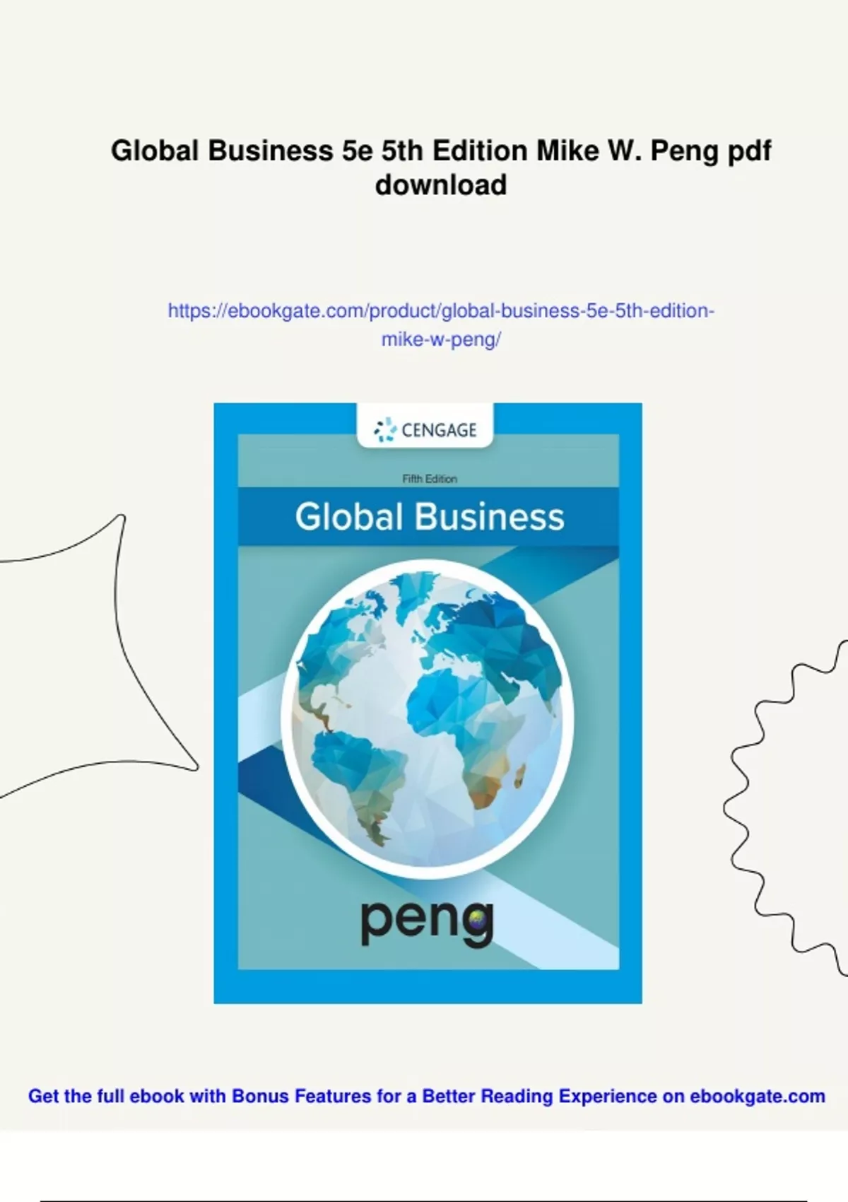 Summary Global Business 5e 5th Edition Mike W. Peng - Digital Download ...