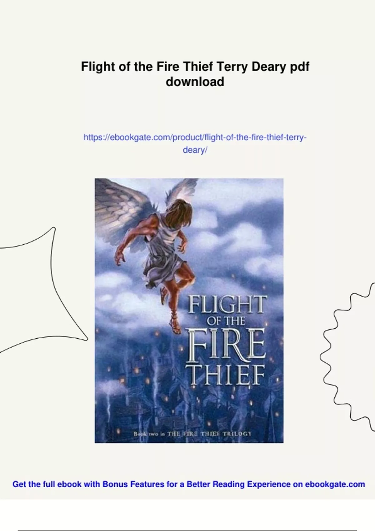 Summary Flight of the Fire Thief Terry Deary - Instant Download ...