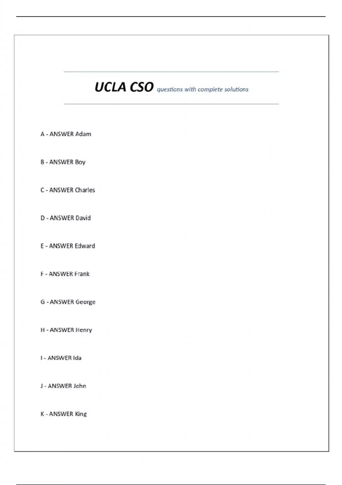 UCLA CSO questions with complete solutions - CSO - Stuvia US