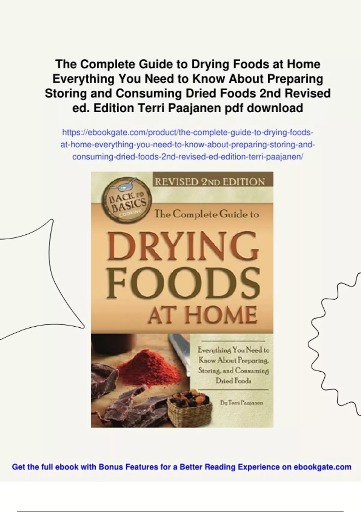 Summary The Complete Guide to Drying Foods at Home Everything You Need ...