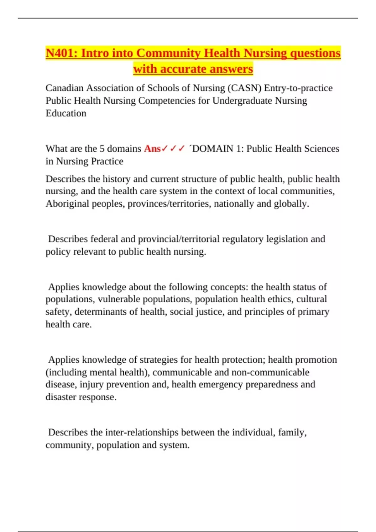 N401 – Intro to Community Health Nursing | CHN Roles, Public Health ...