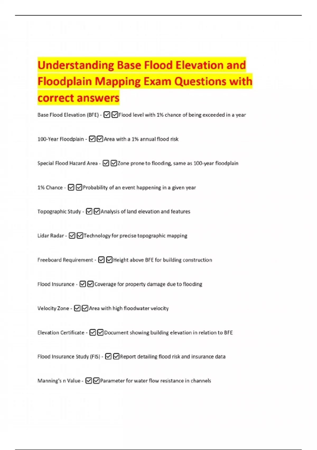 Understanding Base Flood Elevation and Floodplain Mapping Exam ...