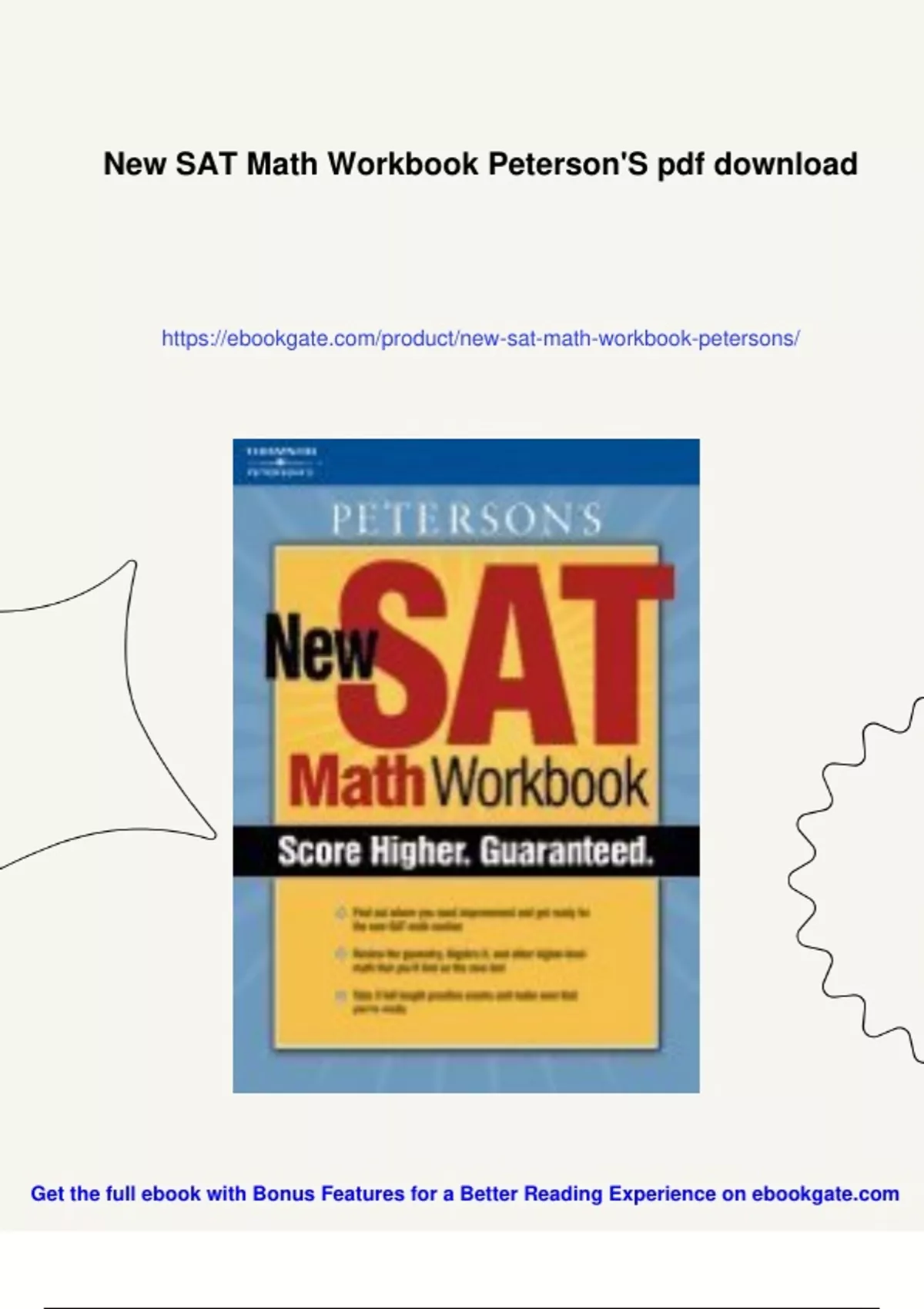 Summary New SAT Math Workbook Peterson'S - PDF Download - Ebookname ...