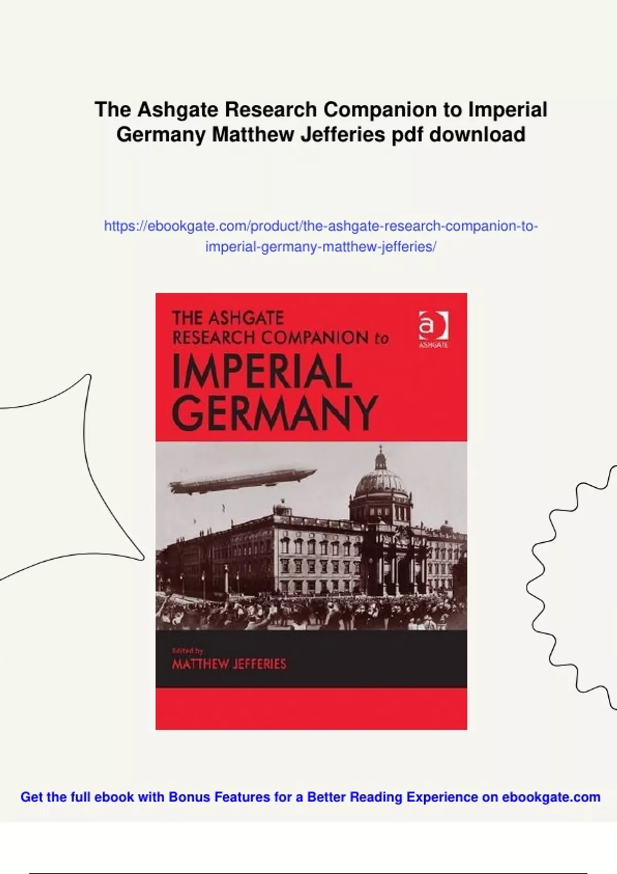 Summary The Ashgate Research Companion to Imperial Germany Matthew ...