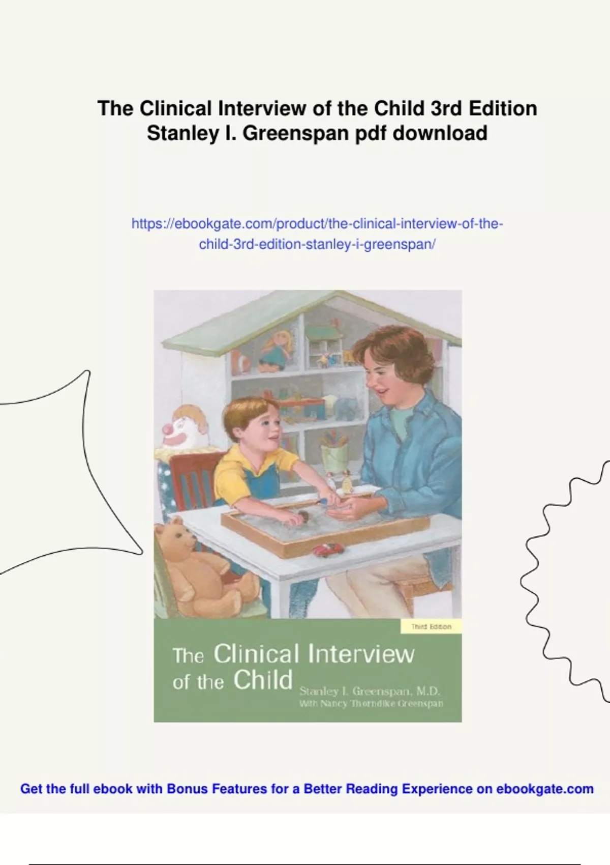 Summary The Clinical Interview of the Child 3rd Edition Stanley I ...
