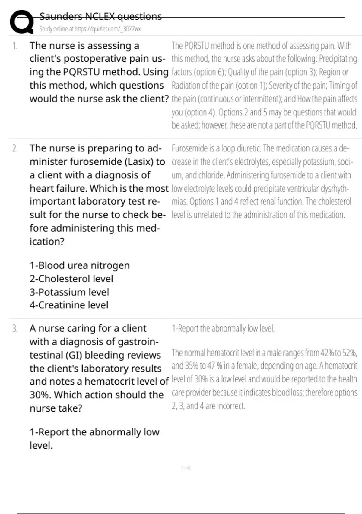 Saunders NCLEX-RN Question Bank – 50+ Exam-Style Questions with ...