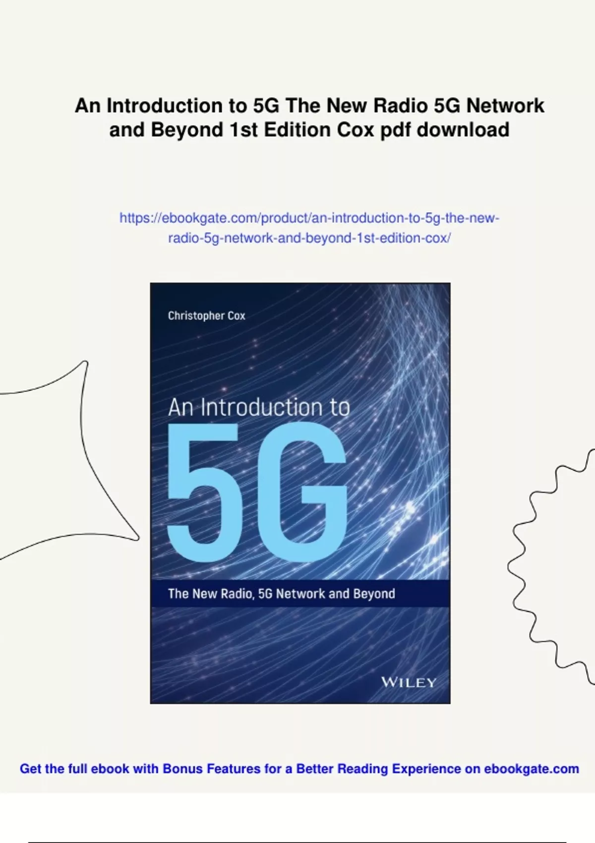 Summary An Introduction to 5G The New Radio 5G Network and Beyond 1st ...