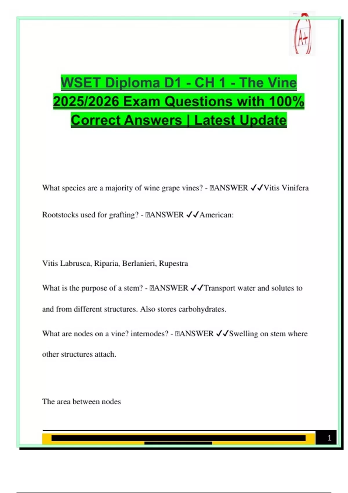 WSET Diploma D3 Exam Guide 2025/2026 – 100+ Solved Q&As | Viticulture ...
