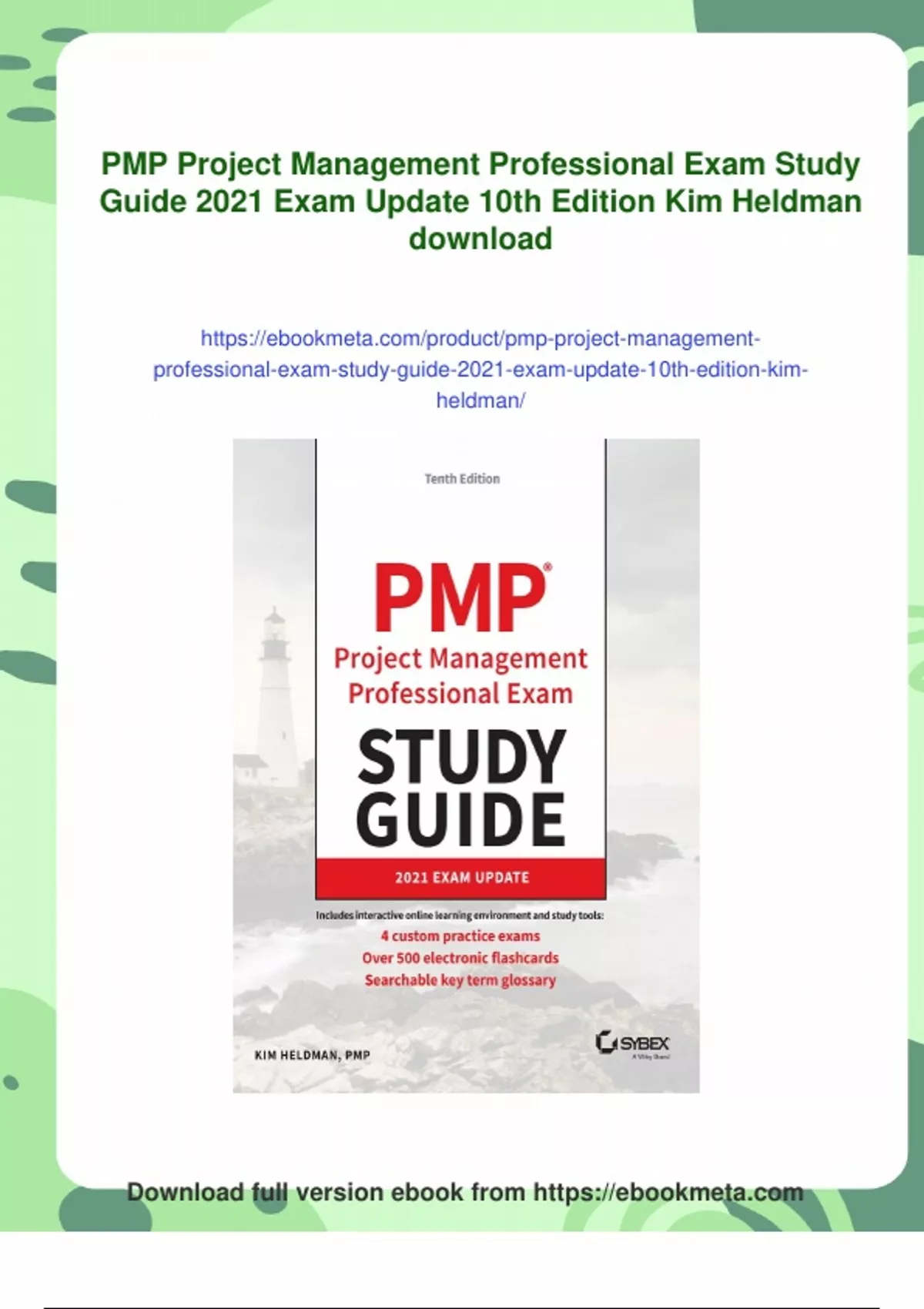 Summary PMP Project Management Professional Exam Study Guide 2021 Exam ...