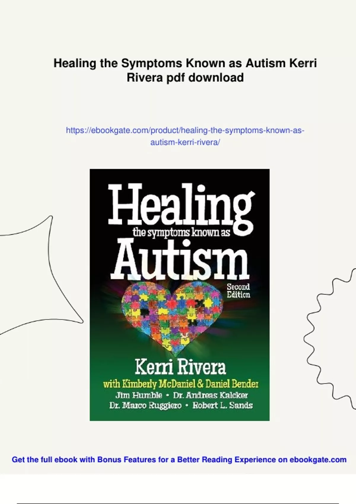 Summary Healing the Symptoms Known as Autism Kerri Rivera - Instant ...