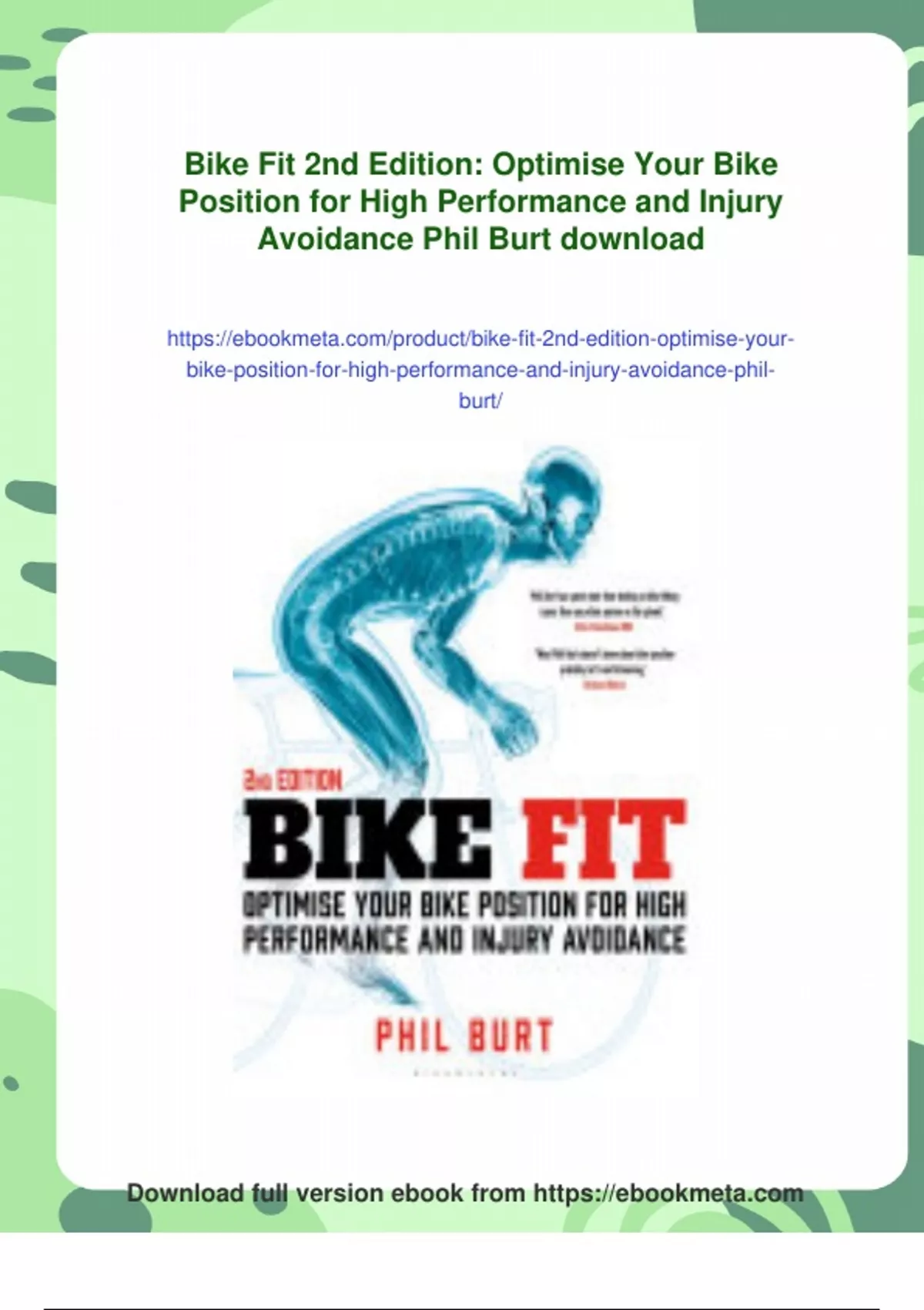Summary Bike Fit 2nd Edition: Optimise Your Bike Position for High ...