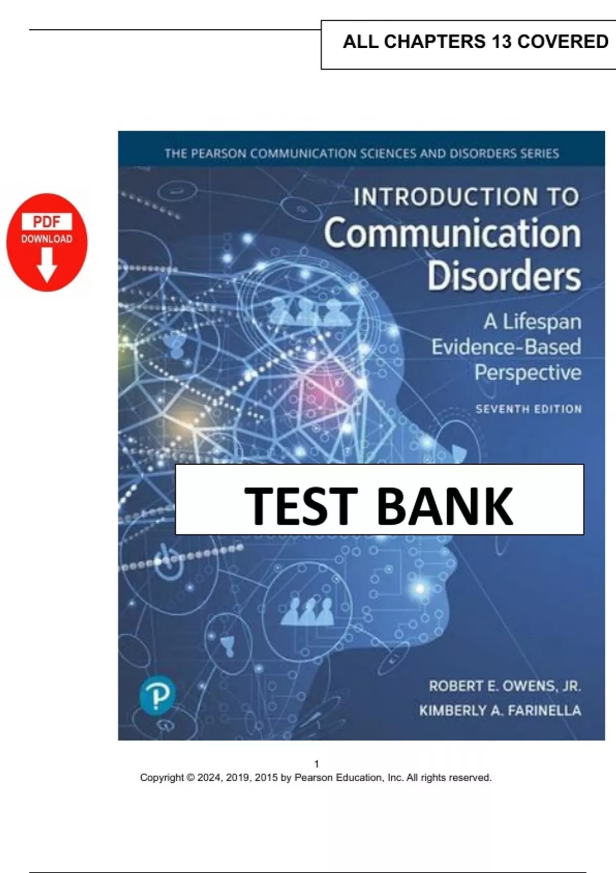 Introduction to Communication Disorders | Test Bank for Chapters 1-13 ...