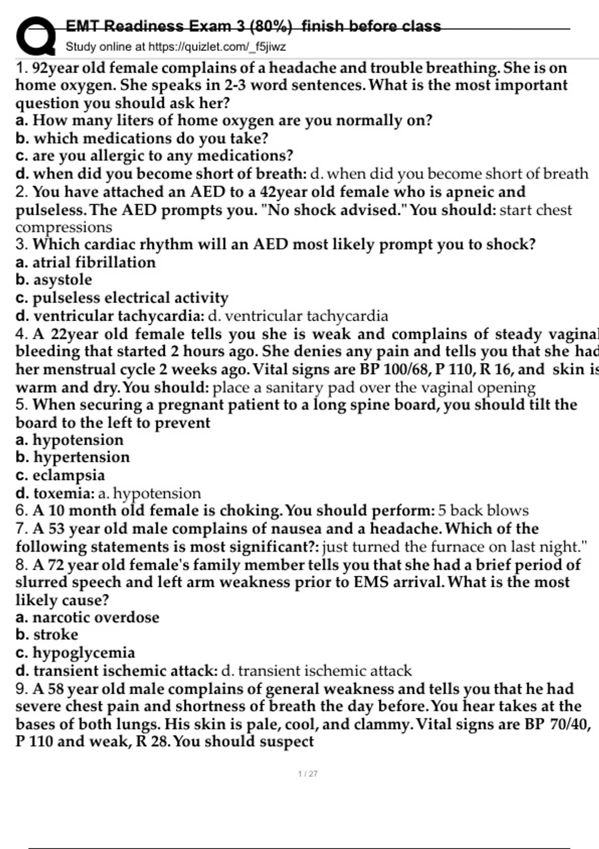 EMT Test 3 Question Bank | 160+ Realistic Trauma & Medical MCQs for ...