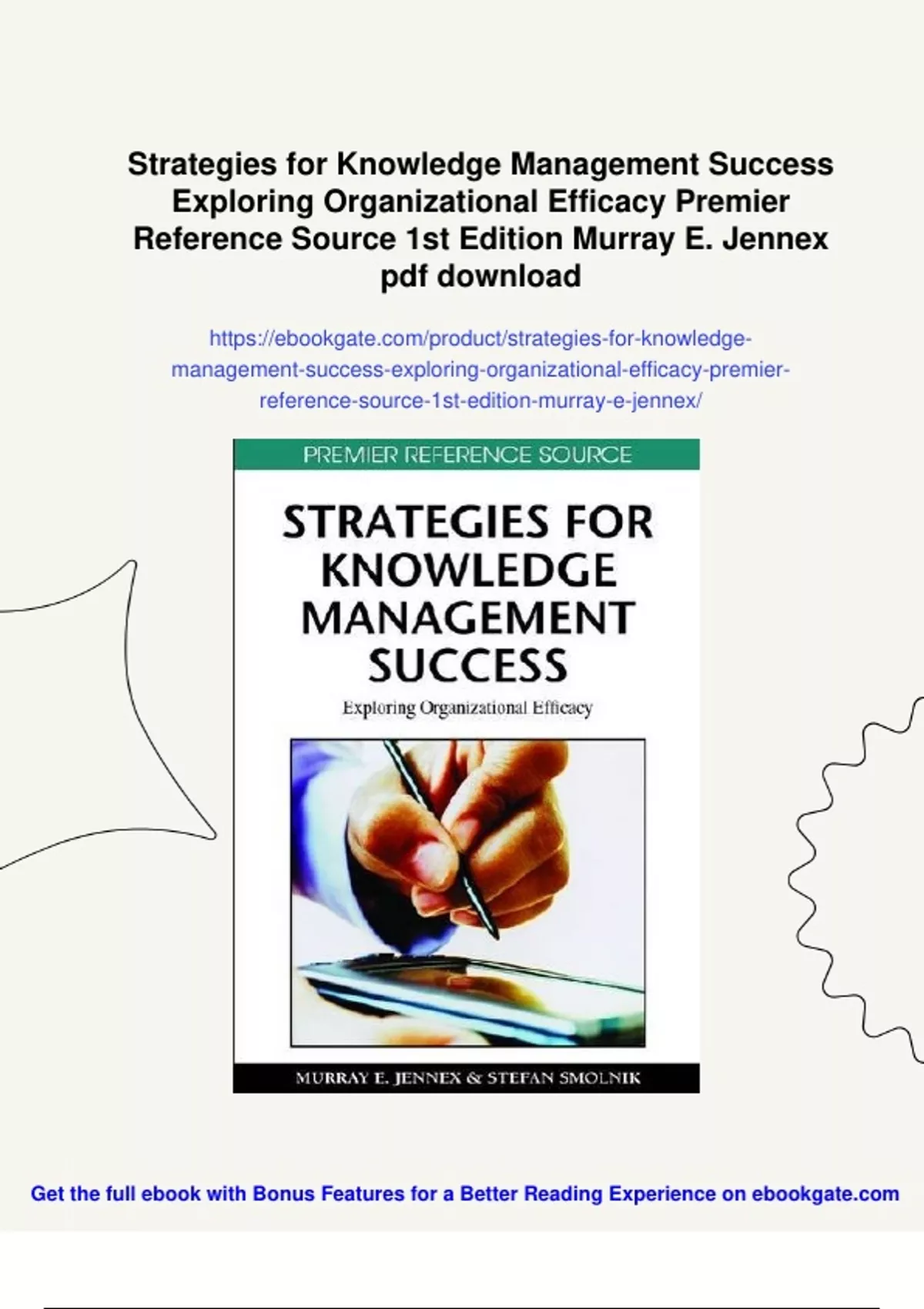 Summary Strategies for Knowledge Management Success Exploring ...