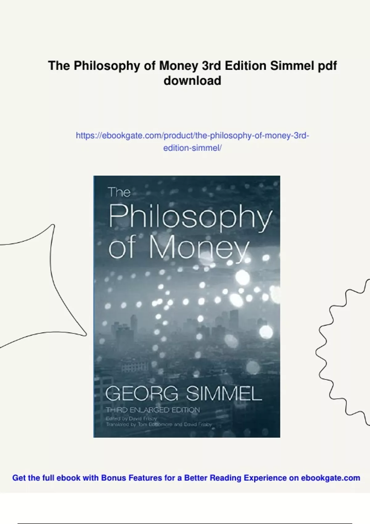 Summary The Philosophy of Money 3rd Edition Simmel - Instant Download - Ebookname - Stuvia US