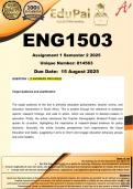 ENG1503 Assignment 1 (COMPLETE ANSWERS) Semester 2 2025 (814563) - DUE 15 August 2025 - Academic ...