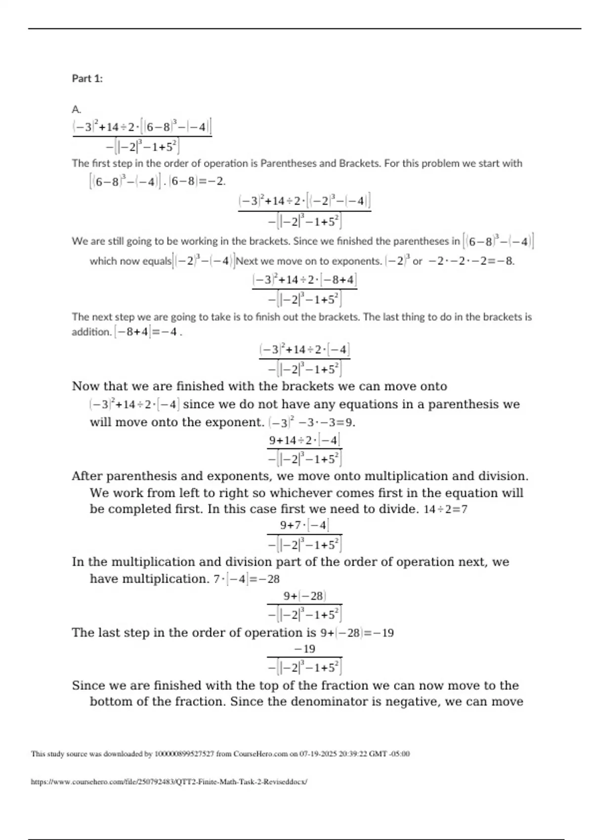 WGU QTT2 Finite Math Task 2 Complete_Answered 2025. - QTT2 Finite Math ...