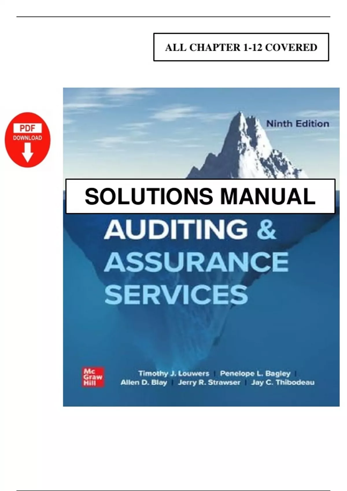 Solution Manual – Auditing & Assurance Services (9th Edition, Louwers ...