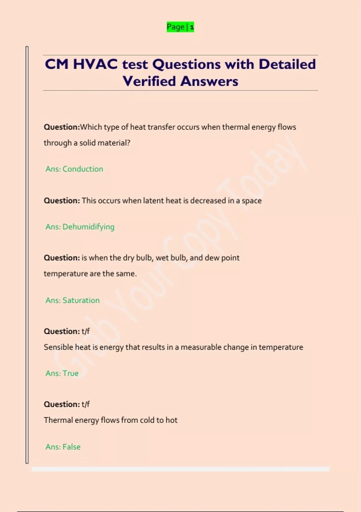 CM HVAC test Questions with Detailed Verified Answers - CM HVAC - Stuvia US