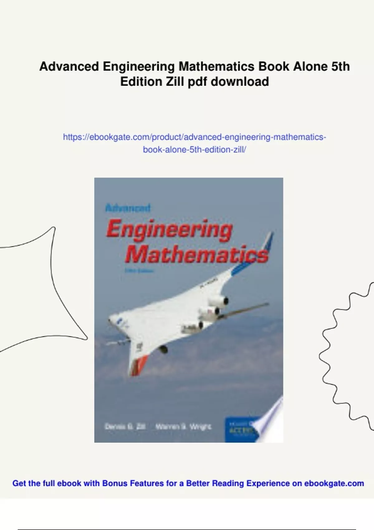 Summary Advanced Engineering Mathematics Book Alone 5th Edition Zill ...